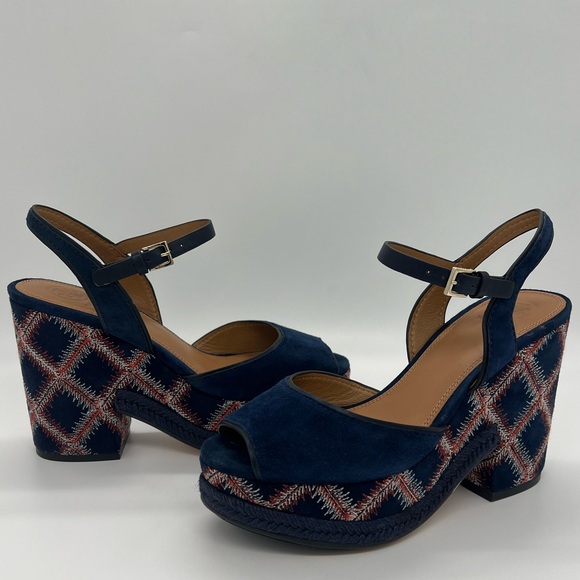 Tory Burch | Shoes | Tory Burch Trinity 0mm Platform Sandal Navy Red ...